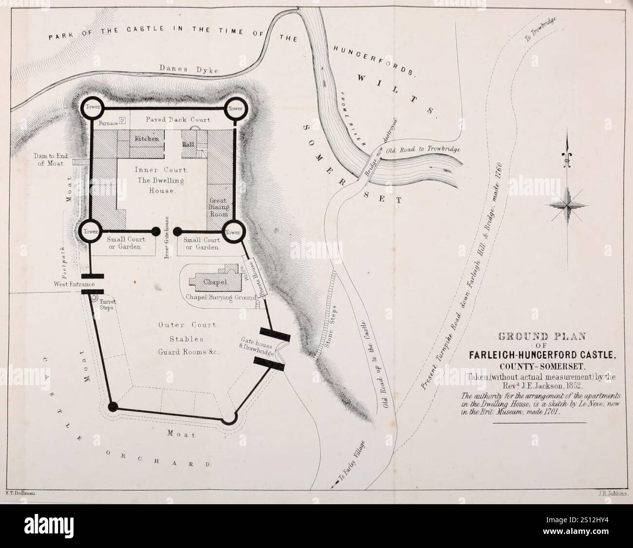 Farleigh-Hungerford Castle Plan Stock Photo - Alamy