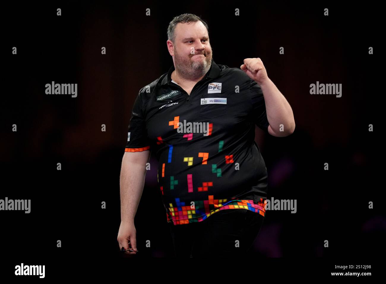 Ryan Joyce reacts during his match with Luke Littler during day ...