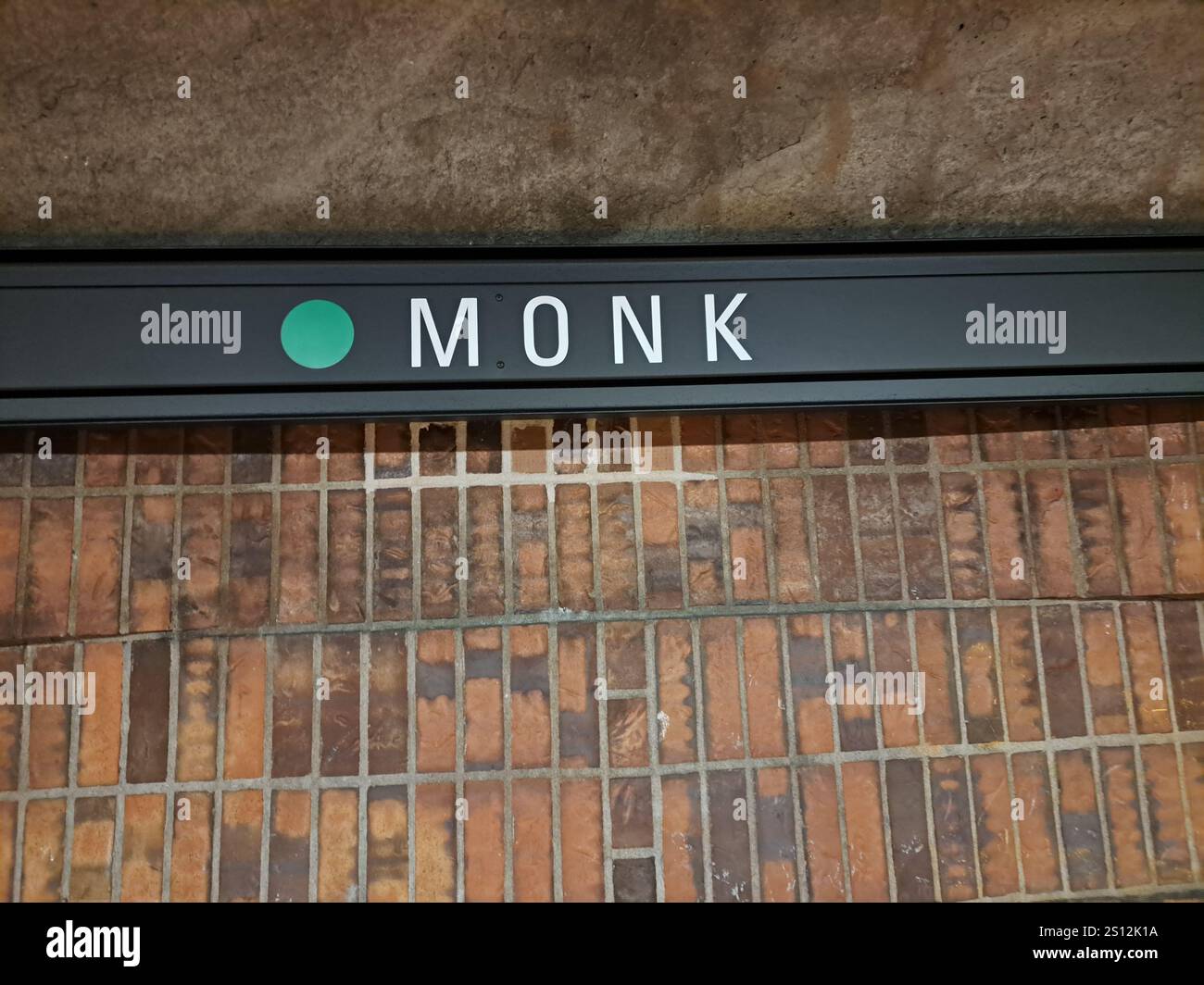 Monk Metro station sign in Montreal, Quebec, Canada Stock Photo - Alamy