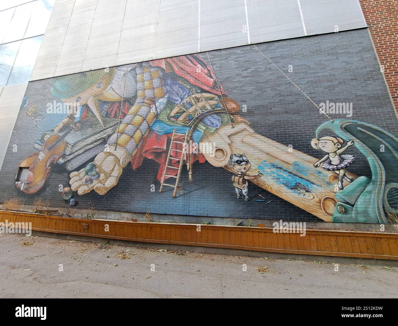 Pinocchio mural in Hochelaga neighborhood in Montreal, Quebec, Canada ...
