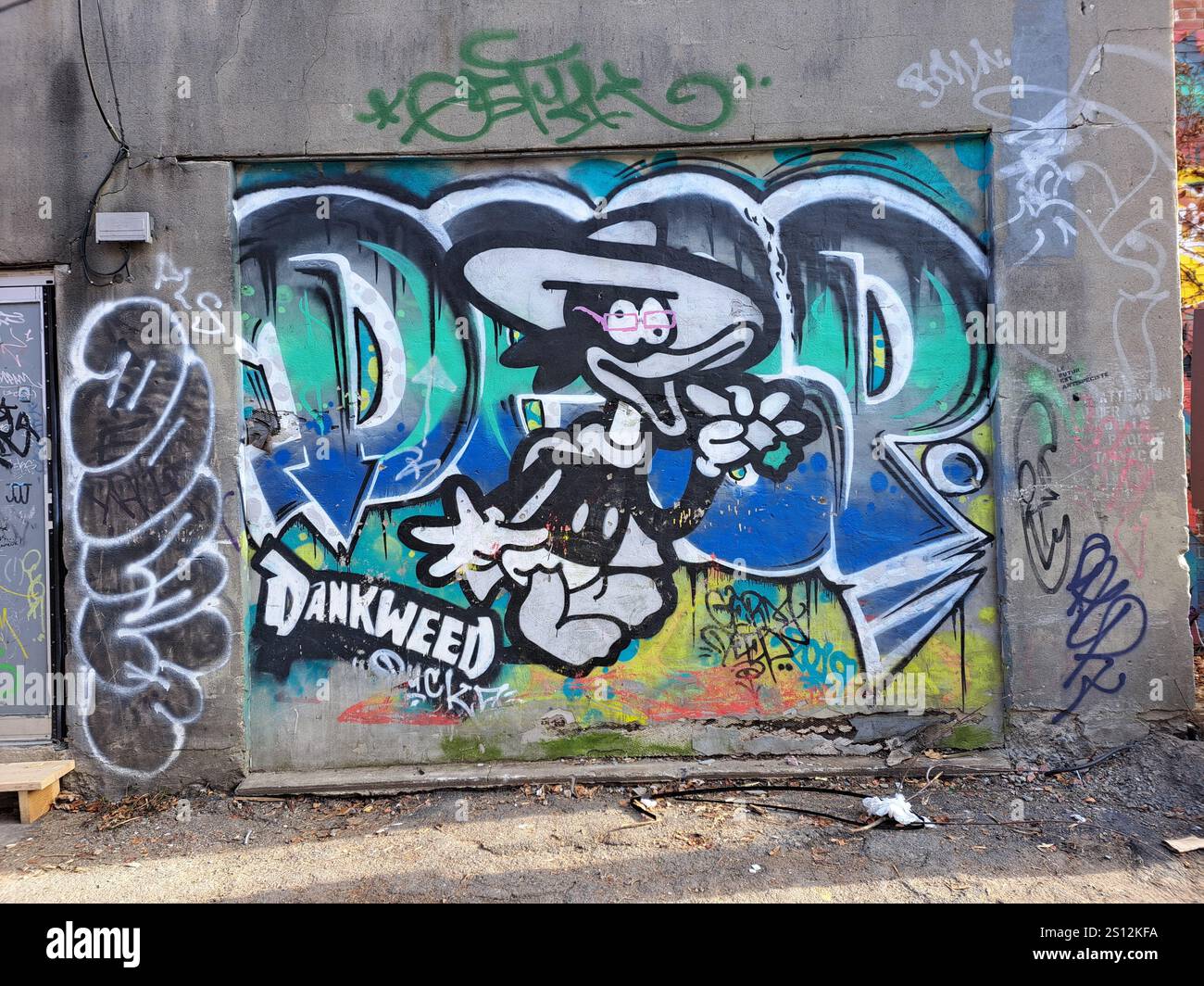 Dankweed duck mural in Hochelaga neighborhood in Montreal, Quebec ...