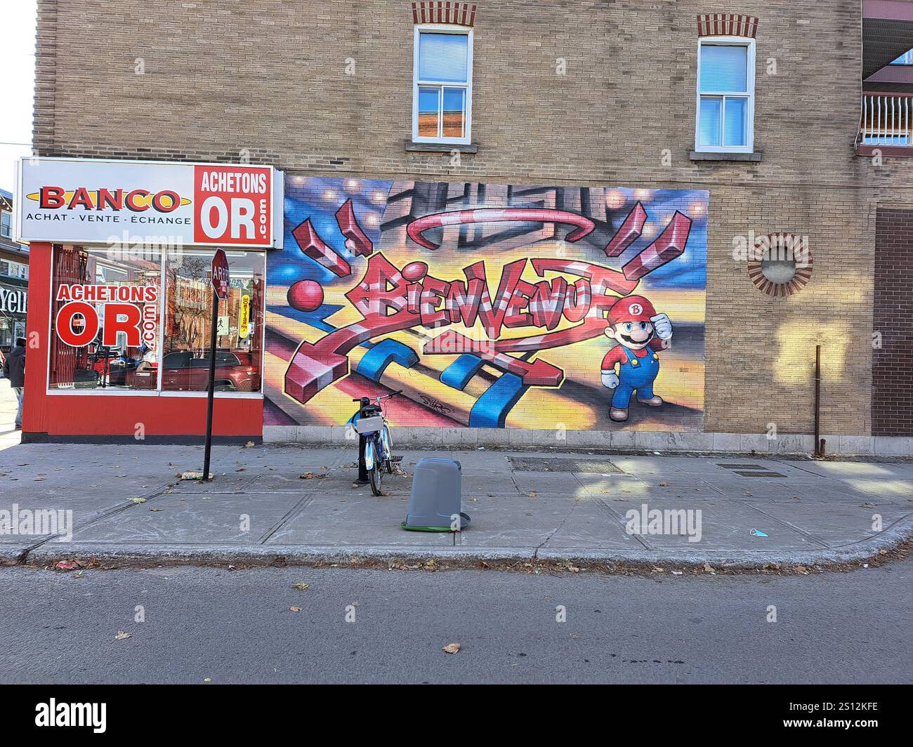 Welcome Mario mural in Hochelaga neighborhood in Montreal, Quebec ...