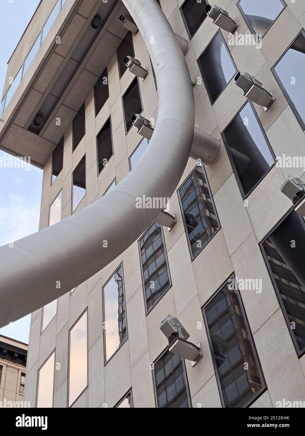 Gigantic Ring at Esplanade Place Ville Marie in downtown Montreal ...