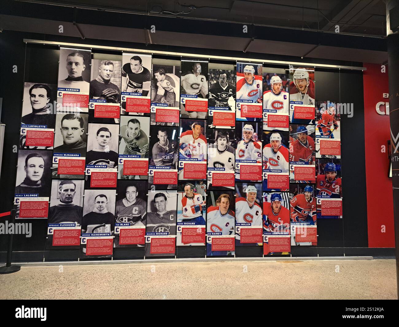 Montreal Canadiens hockey players sign at the Bell Centre on Avenue des ...