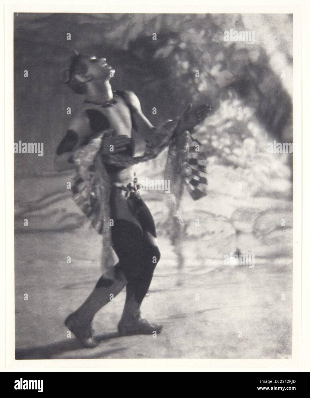 Faun moving right, head back. Photograph 1912 by Adolf de Meyer from ...
