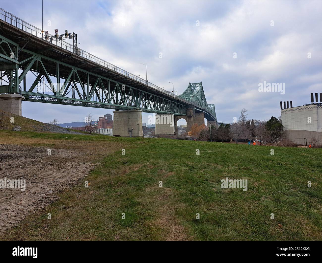 Jacques Cartier Bridge from St. Helen island in Montreal, Quebec ...
