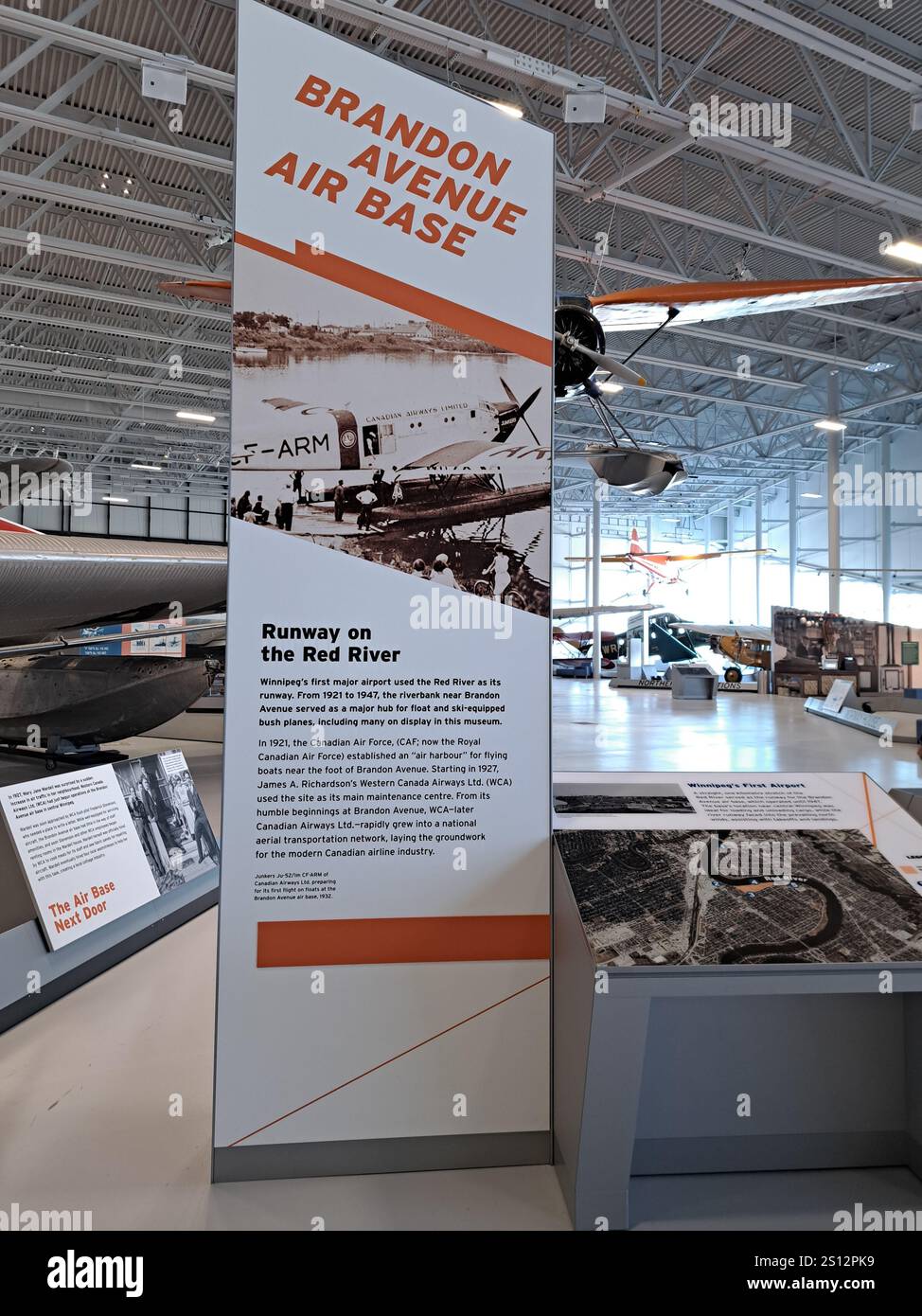 Brandon Avenue Air Base sign at the Royal Aviation Museum of Western ...