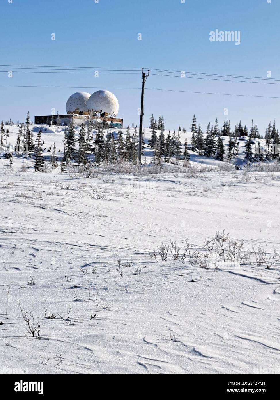 Abandoned radar station aka "Golf Balls" in Churchill, Manitoba, Canada ...