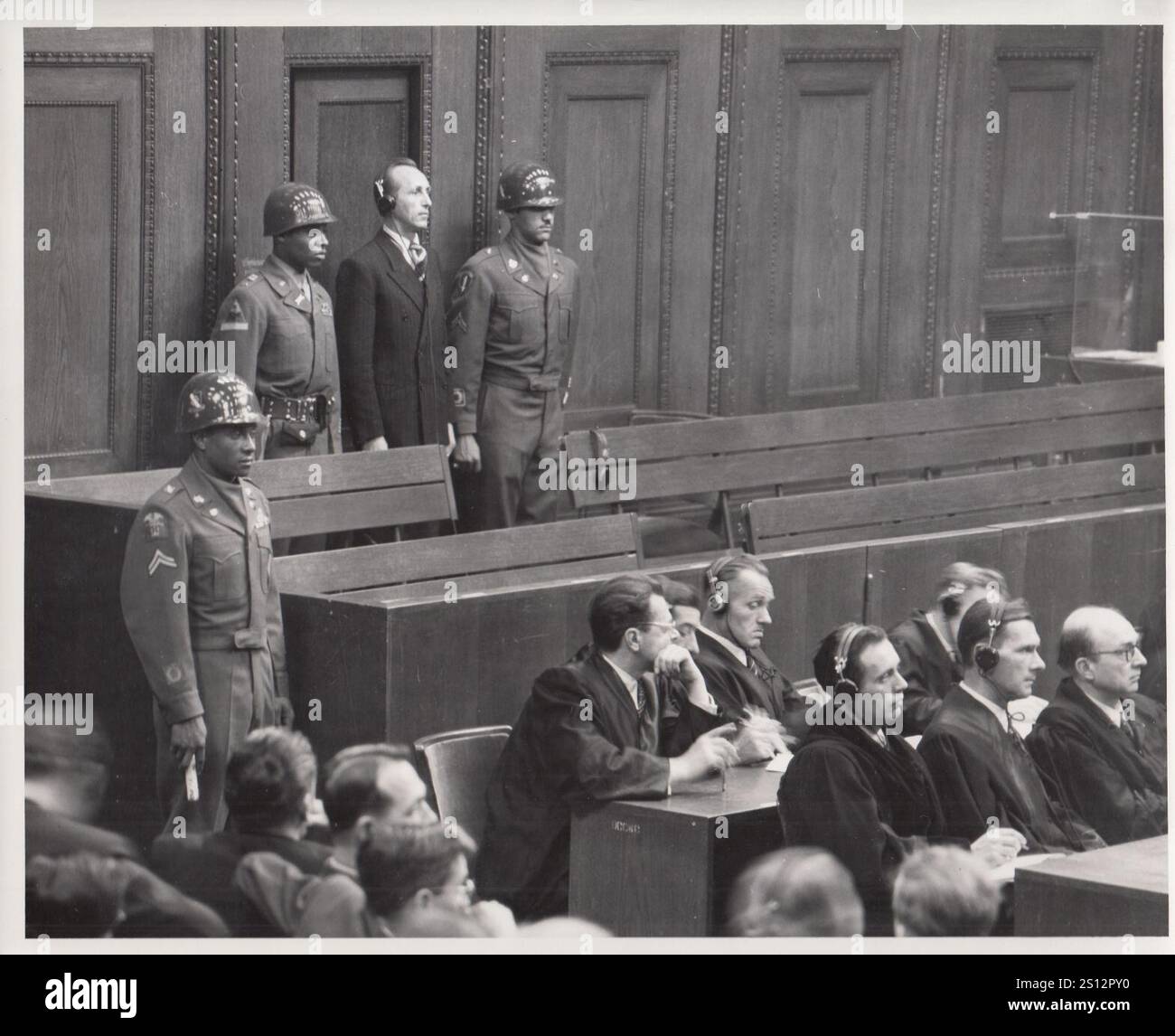 Felix Ruehl, defendant, during sentencing in the Einsatzgruppen Trial ...