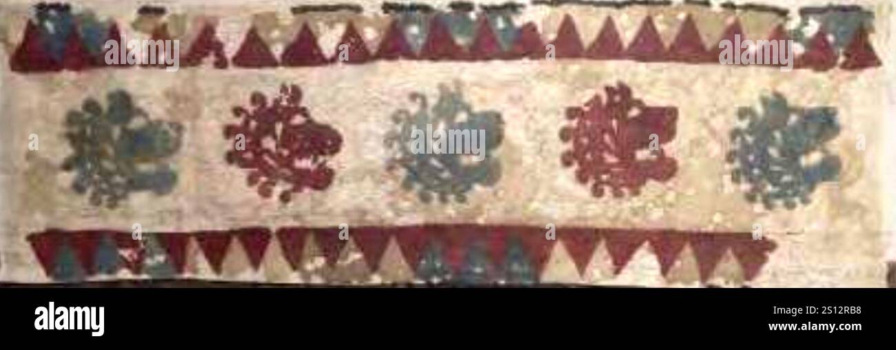 Felt band with Achaemenid-derived lion design. Pazyryk-1 tomb Stock ...