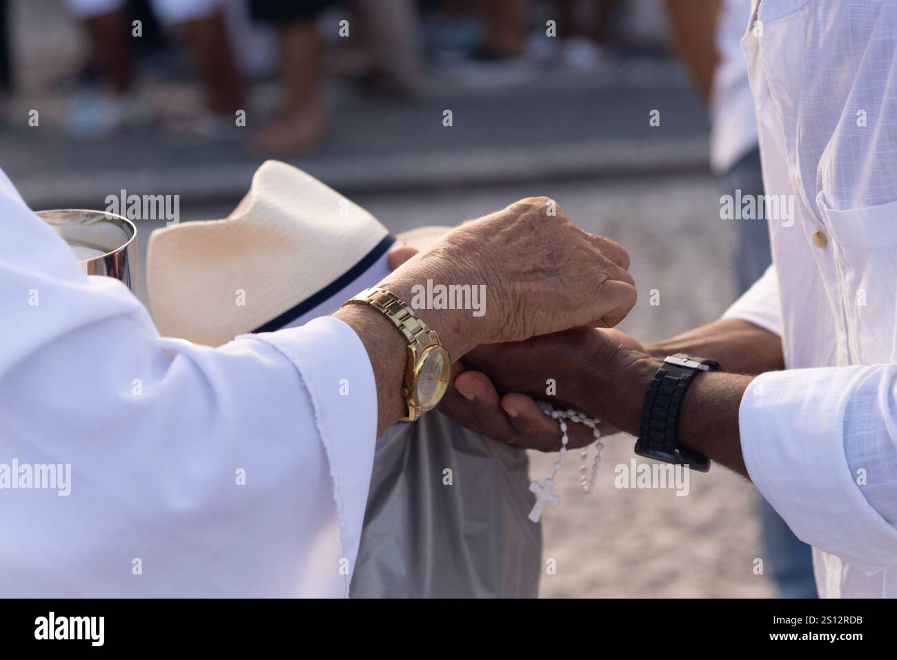 Salvador, Bahia, Brazil - December 27, 2024: Catholics are seen ...