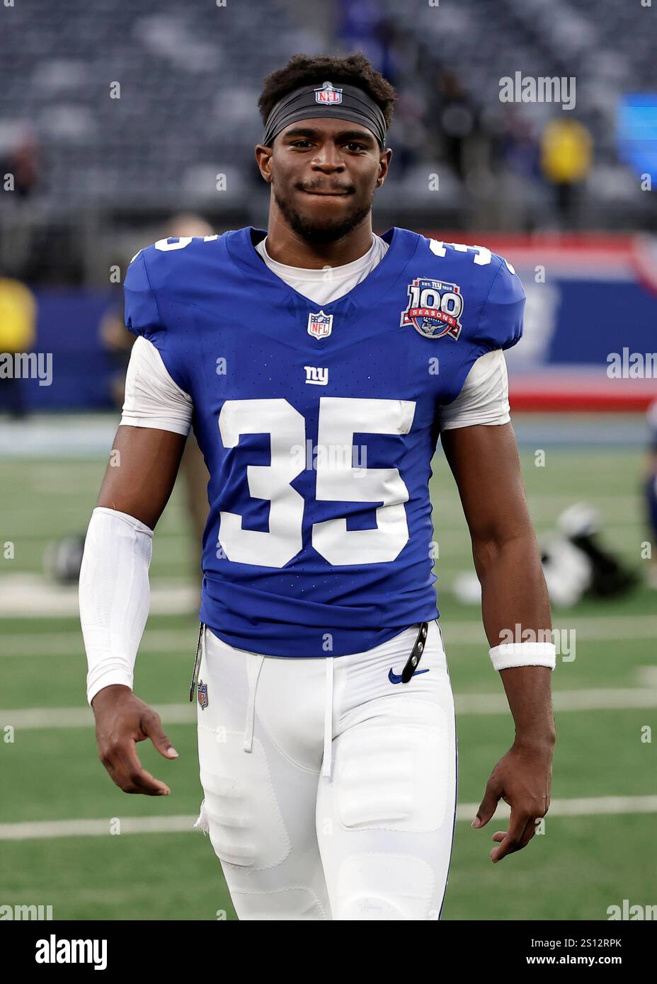 New York Giants cornerback Art Green (35)reacts after an NFL football ...
