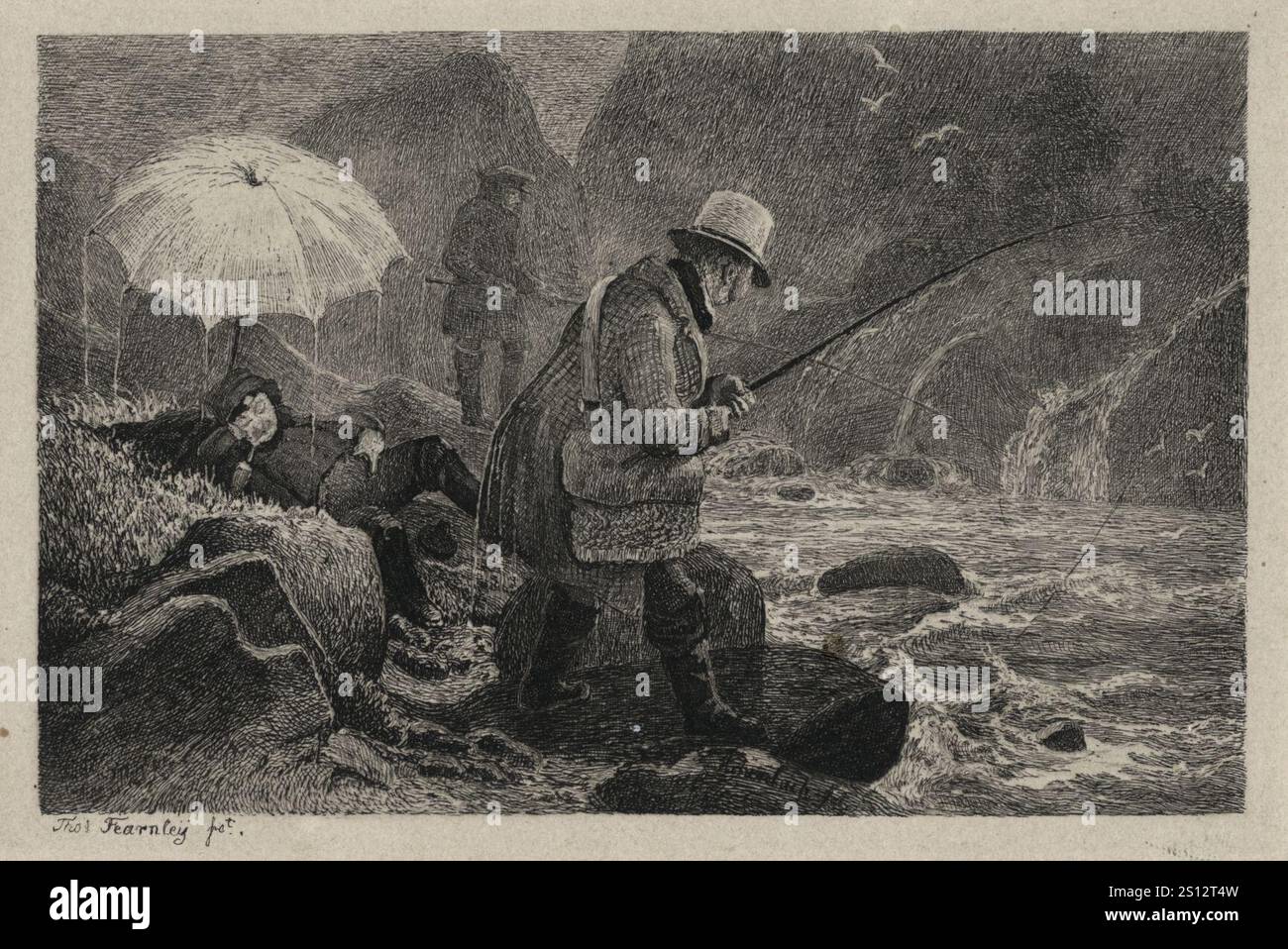 Thomas Fearnley - Achenbach, Breslauer and Fearnley on fishing trip in ...