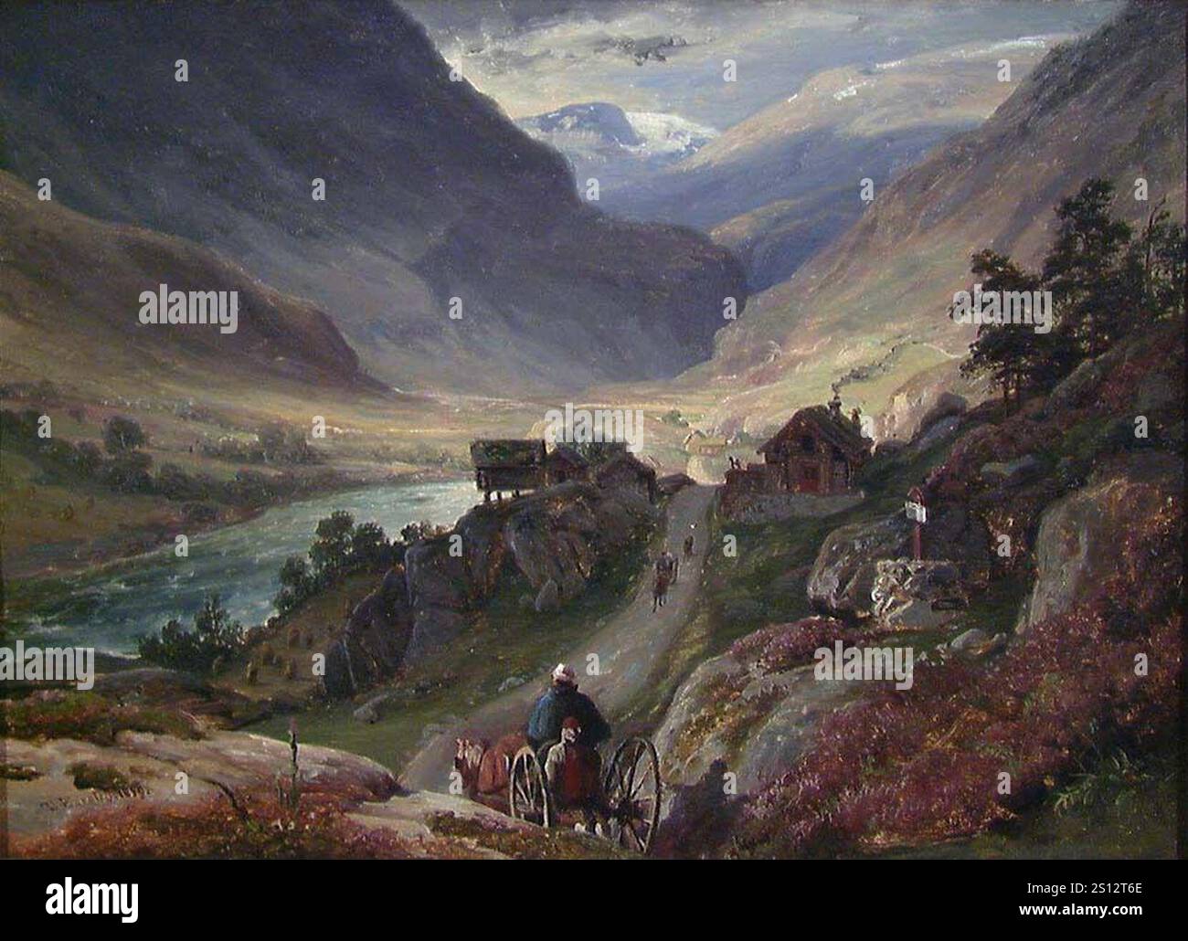 Thomas Fearnley - Steep Roads in Lærdal Stock Photo - Alamy