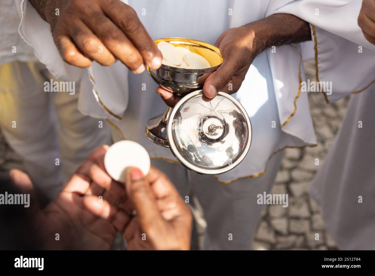 Salvador, Bahia, Brazil - December 27, 2024: Catholics are seen ...