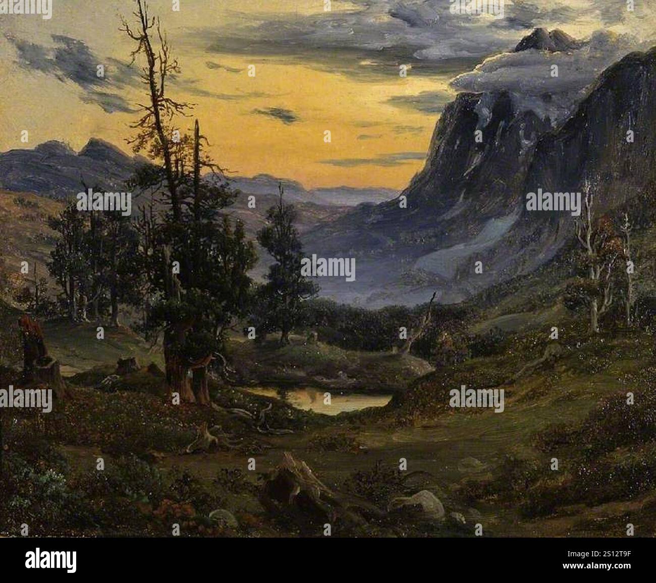 Thomas Fearnley (1802-1842) - Sunrise in the Wengeralp Stock Photo - Alamy
