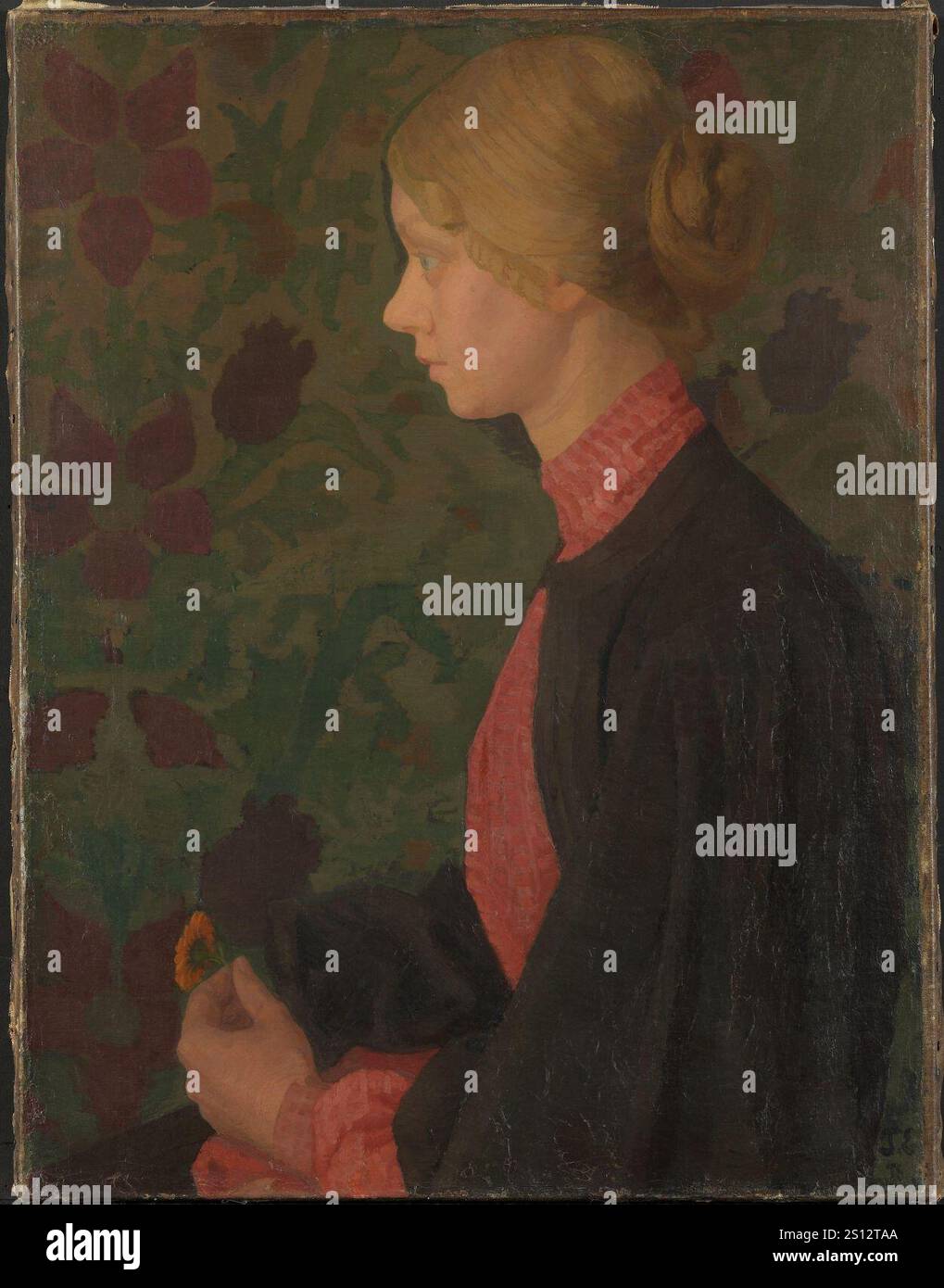 Thorvald Erichsen - Portrait of the Artist Ragnhild (Lalla) Hvalstad ...