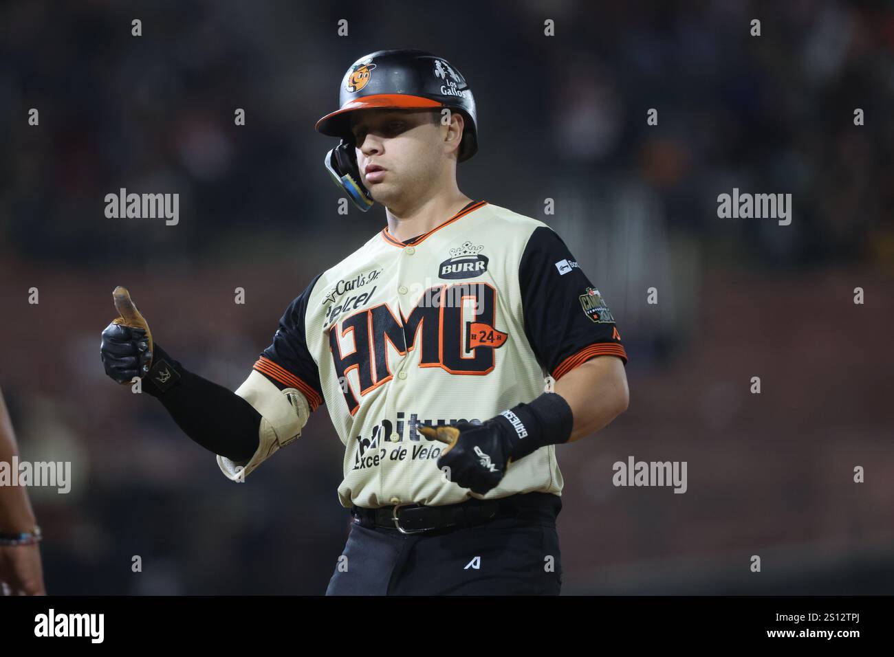 HERMOSILLO, MEXICO - DECEMBER 29: Irving Lopez of Naranjeros de ...