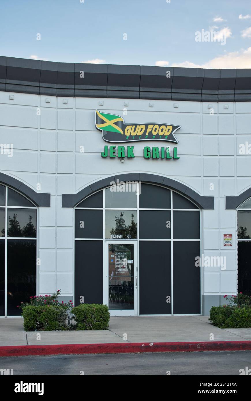 Houston, Texas USA 11-24-2024: Jerk Grill Gud Food Kitchen restaurant ...