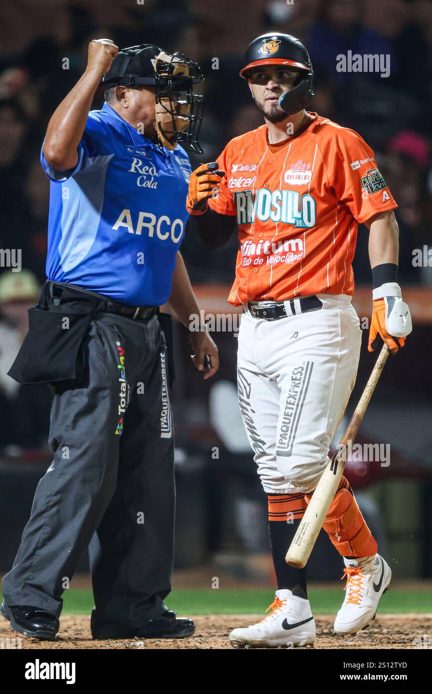 HERMOSILLO, MEXICO - DECEMBER 28: Jasson Atondo of Los Naranjeros de ...