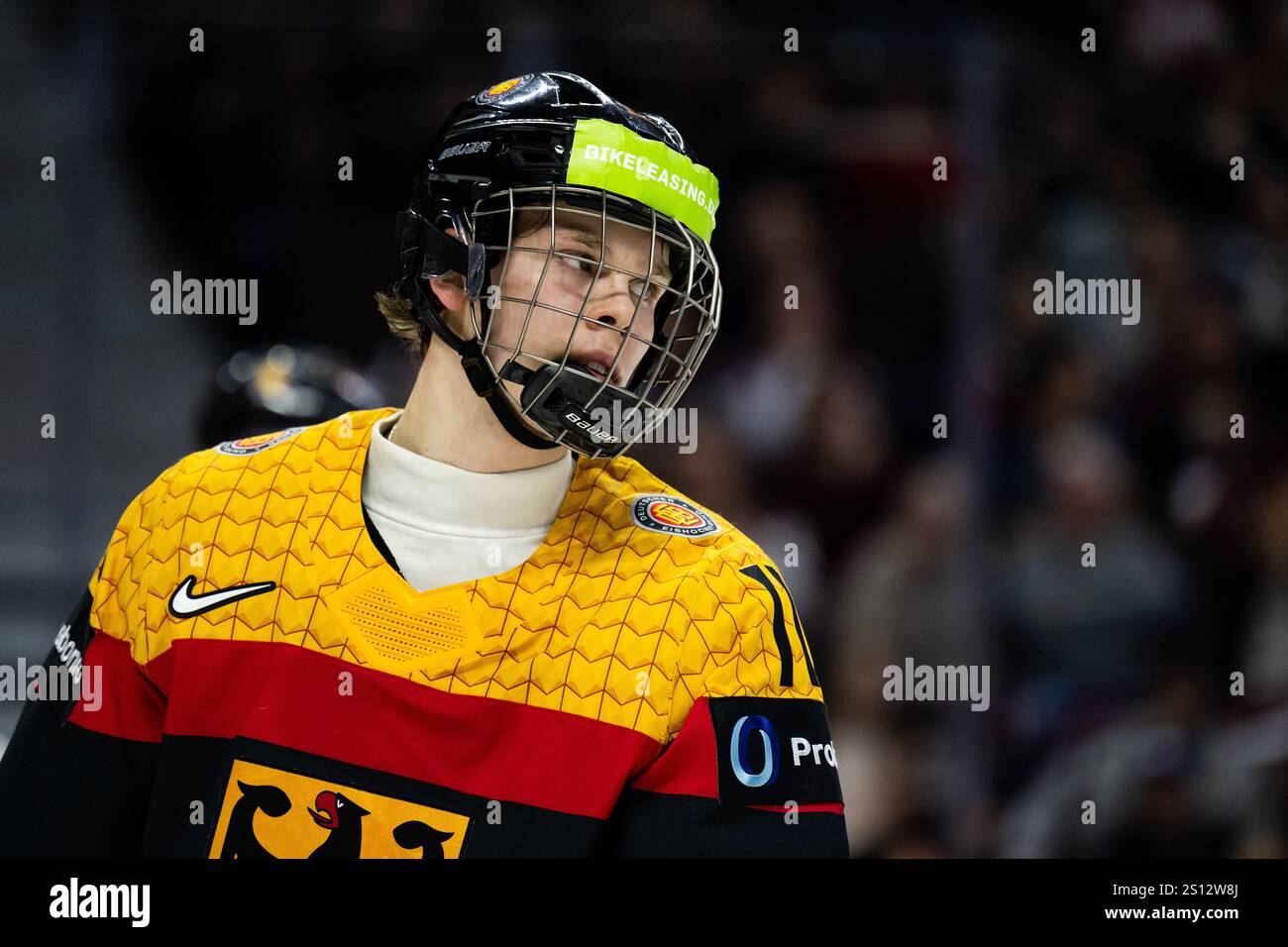 David Lewandowski of, Germany. , . looks dejected during the 2025 IIHF ...