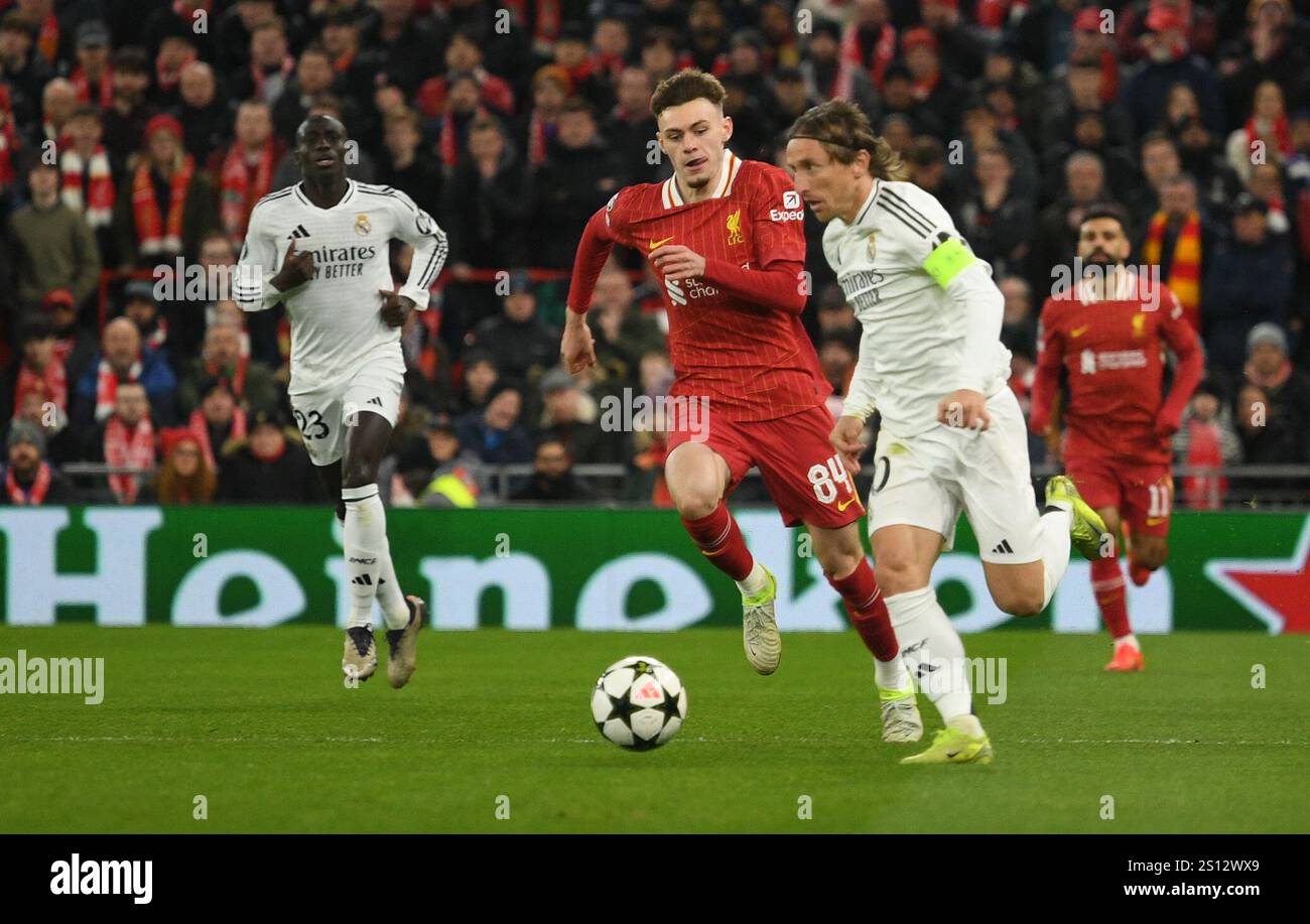 Luka Modrić in action during the UEFA 2024 Champions League group match ...