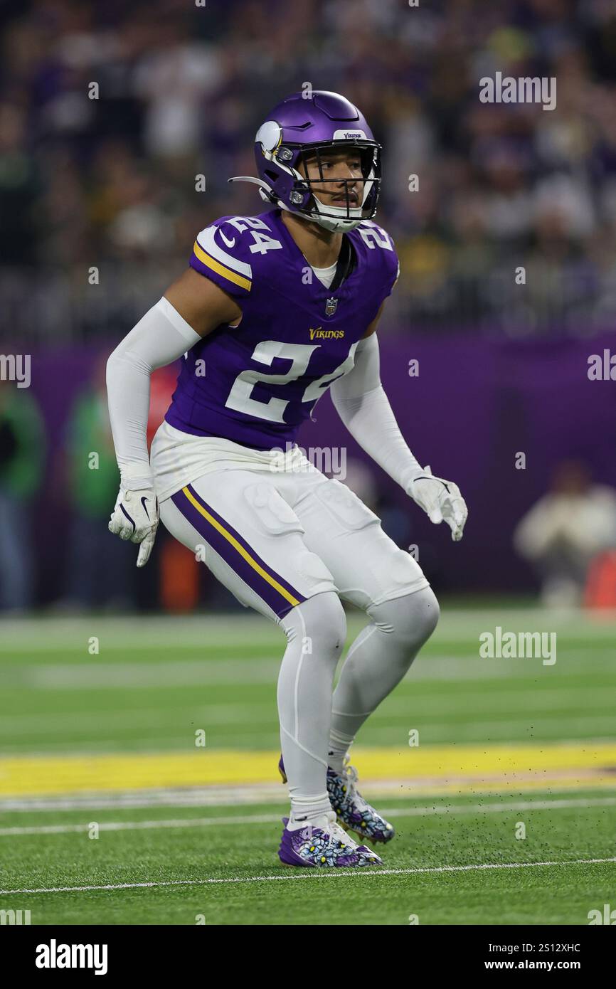 Minnesota Vikings safety Camryn Bynum moves across the field during the ...