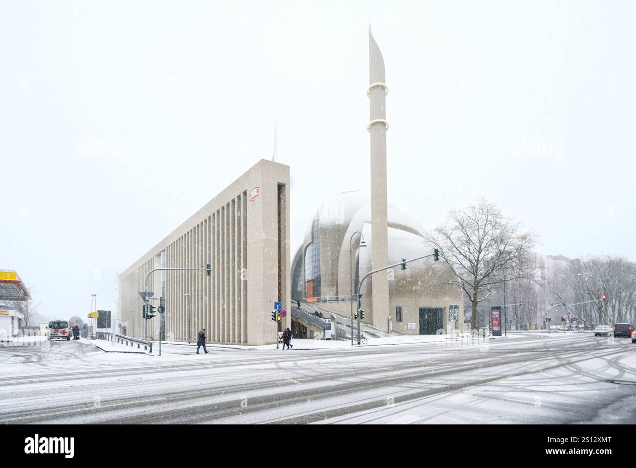 Cologne, Germany January 17 2024: view across venloer strasse to the ...