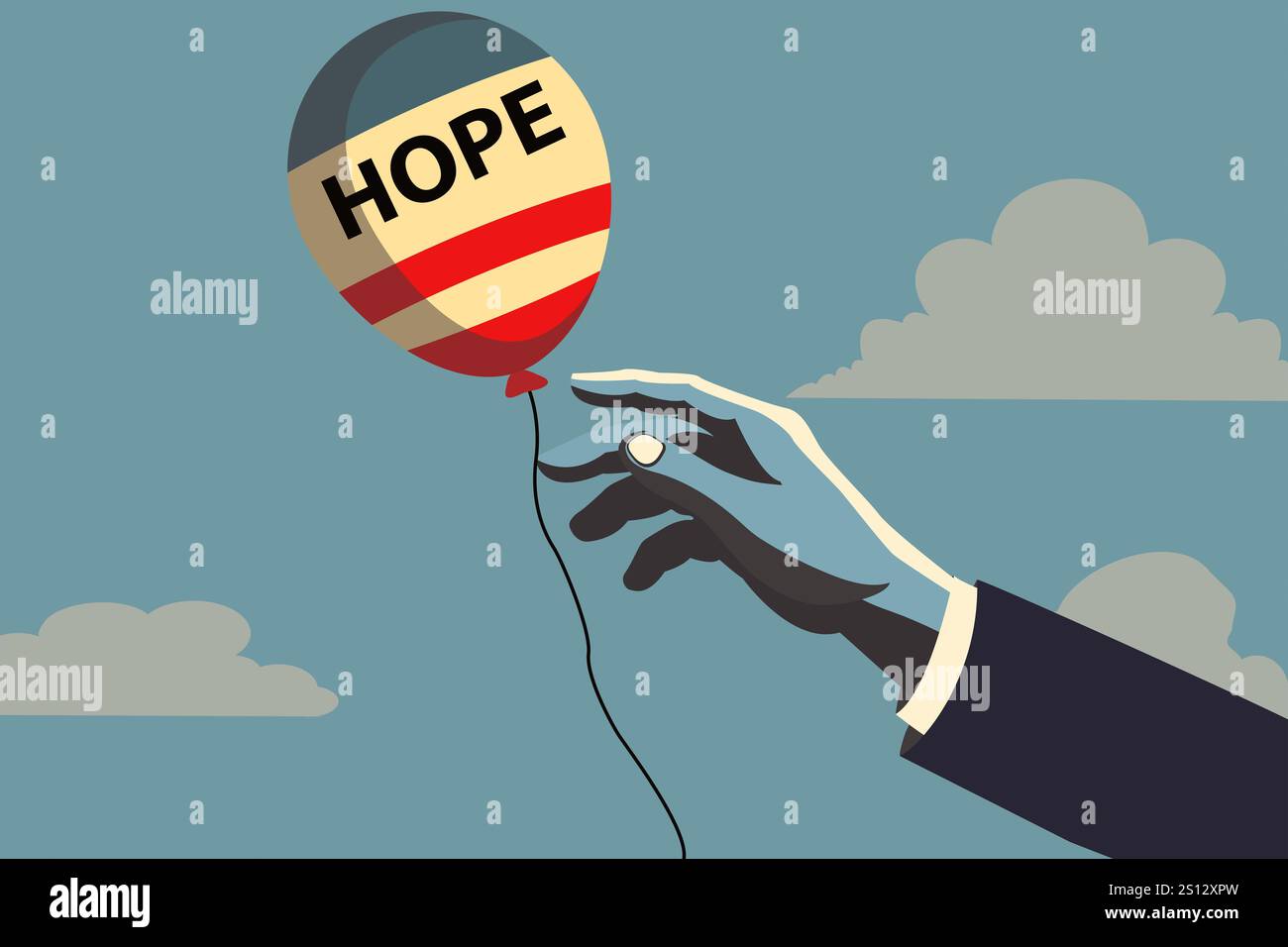 people hope belief concept, hand trying to catch balloon of hope ...