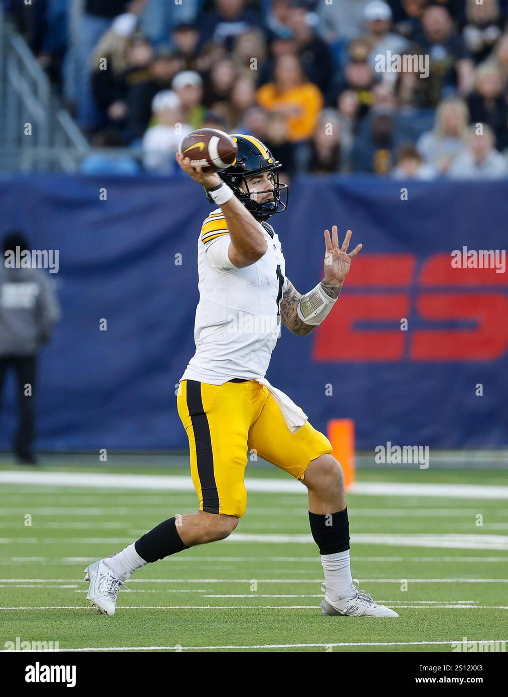 Nashville, TN, USA. 30th Dec, 2024. Iowa Hawkeyes QB #1 Brendan ...