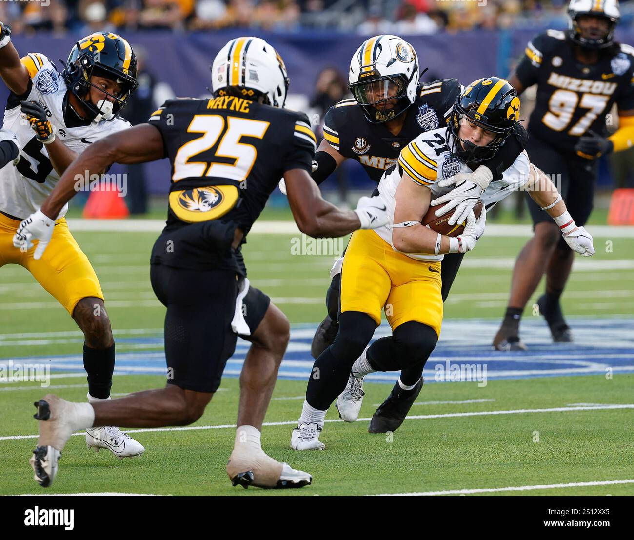 December 30, 2024: Iowa Hawkeyes WR #21 Kaden Wetjen is caught from ...
