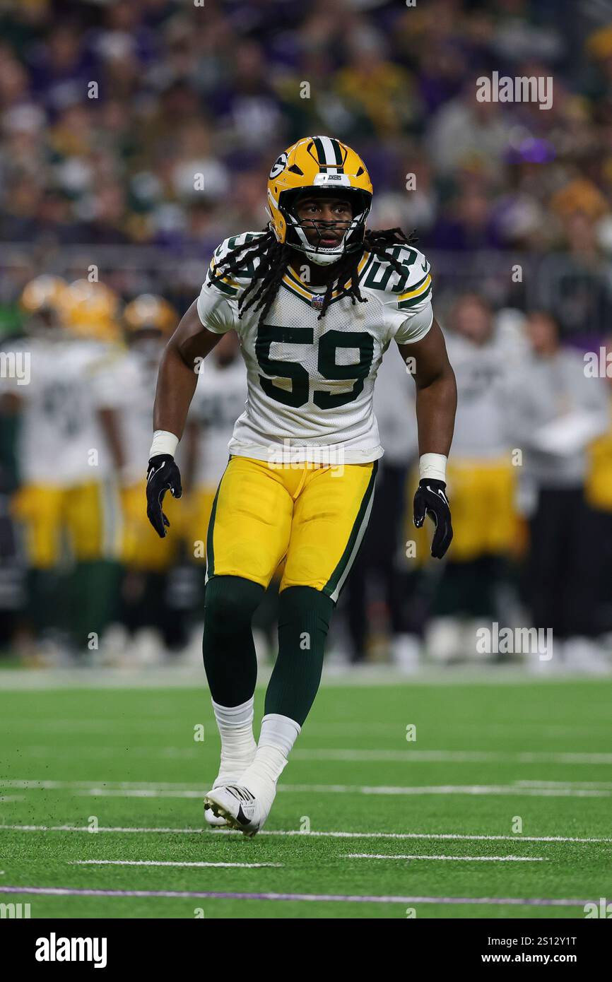 Green Bay Packers linebacker Ty'Ron Hopper moves across the field ...