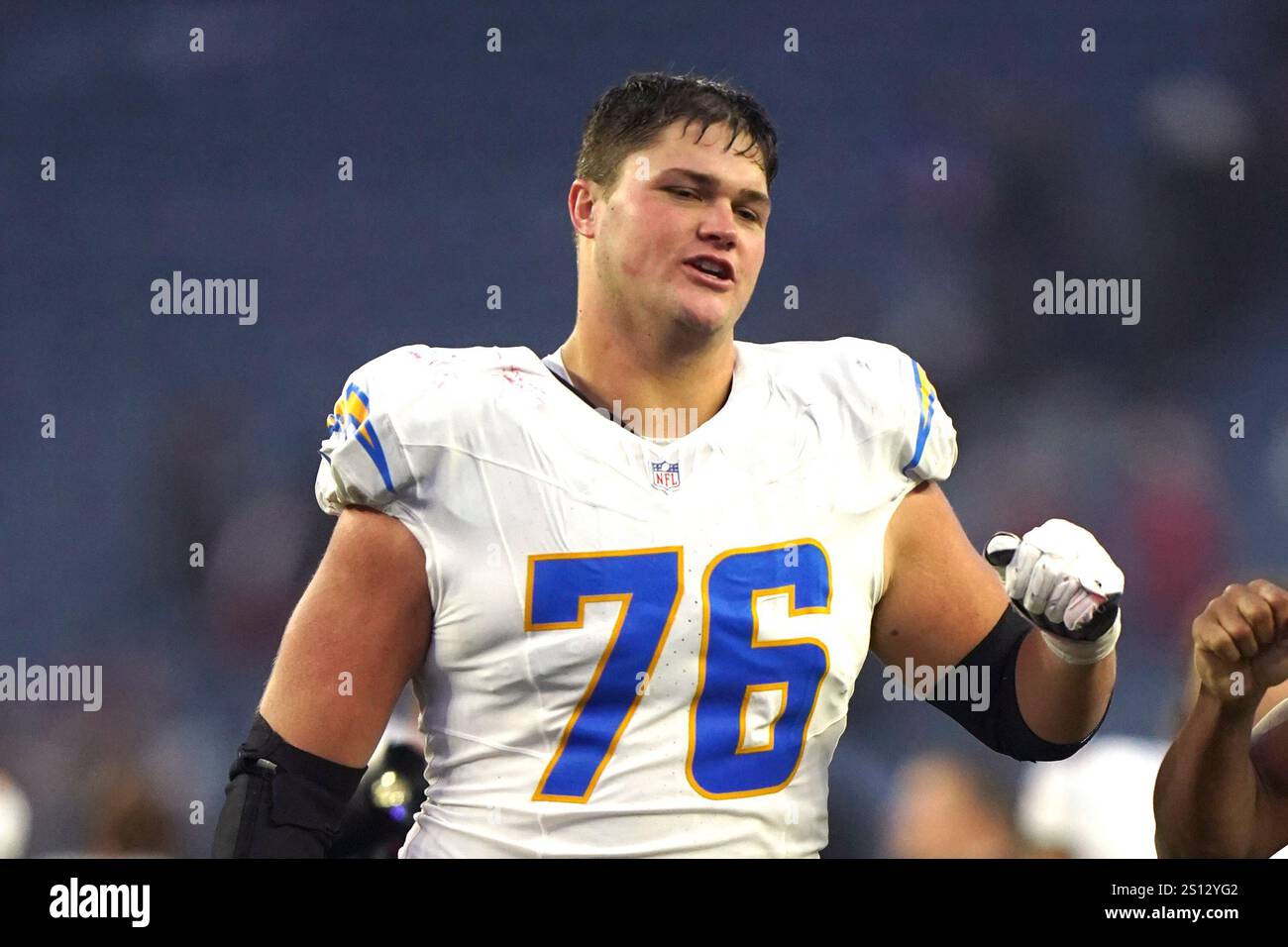 Los Angeles Chargers offensive tackle Joe Alt (76) after an NFL ...