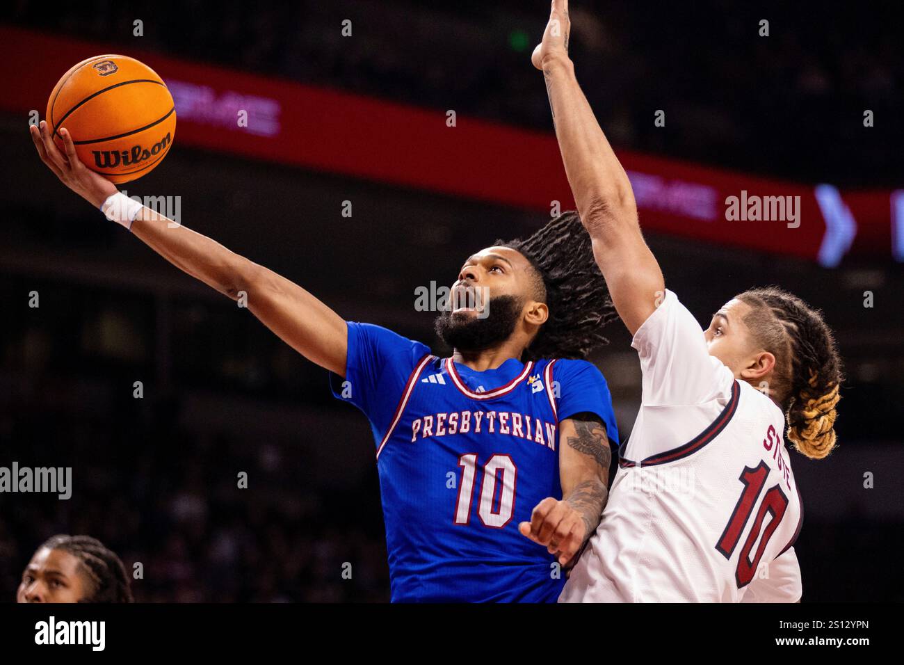 December 30, 2024: Presbyterian guard Jamahri Harvey (10) shoots on ...