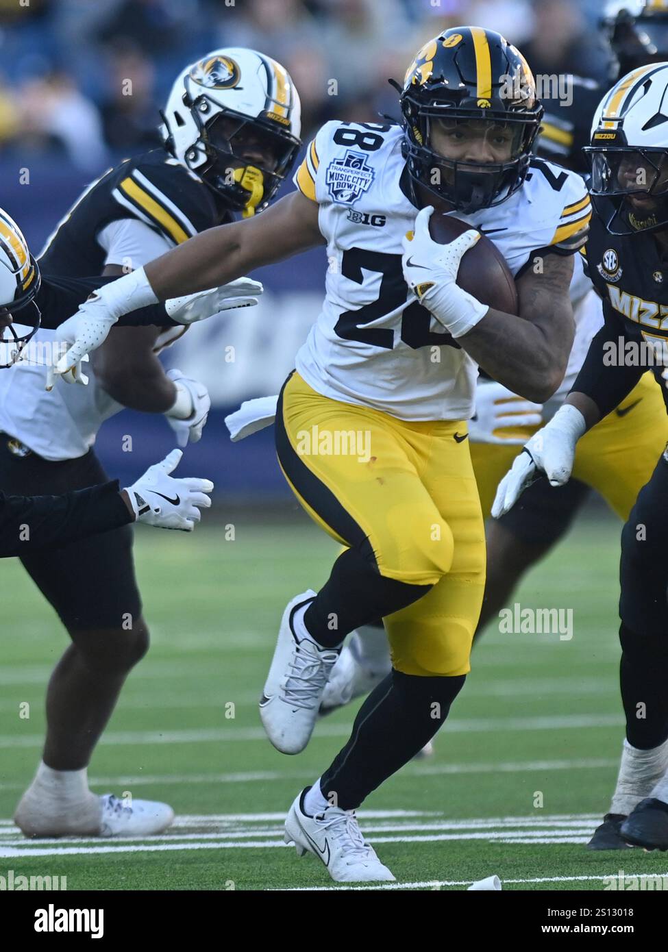 NASHVILLE, TN - DECEMBER 30: Iowa Hawkeyes running back Kamari Moulton ...