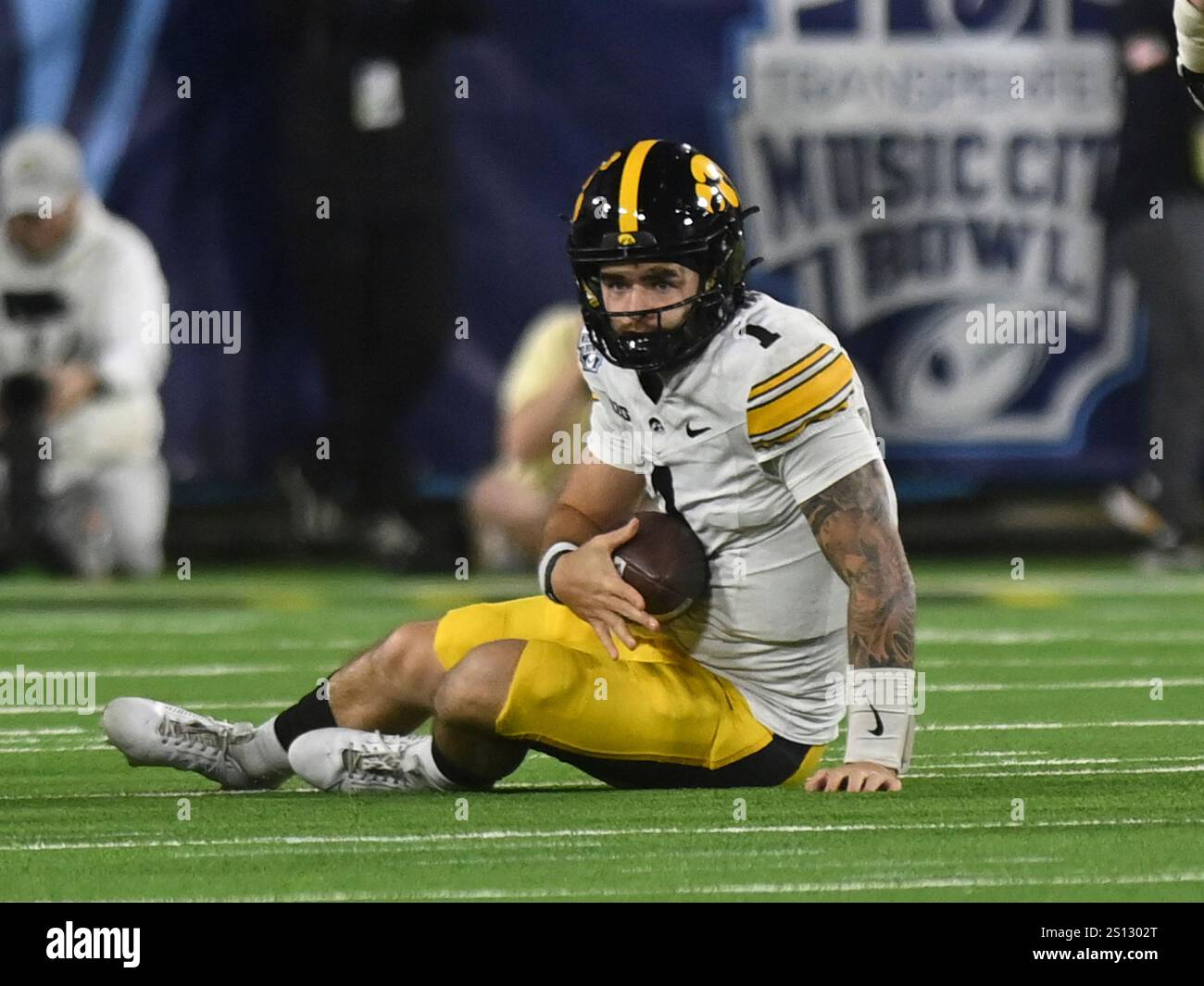 NASHVILLE, TN - DECEMBER 30: Iowa Hawkeyes quarterback Brendan Sullivan ...