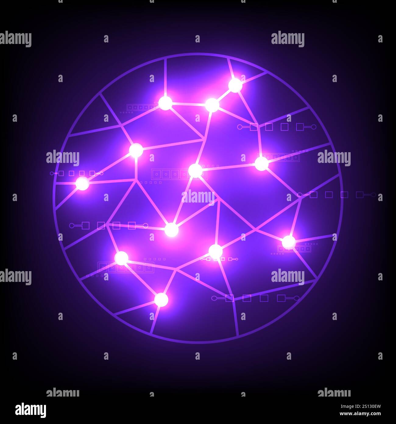 Abstract background with purple wireframe futuristic, stock vector ...