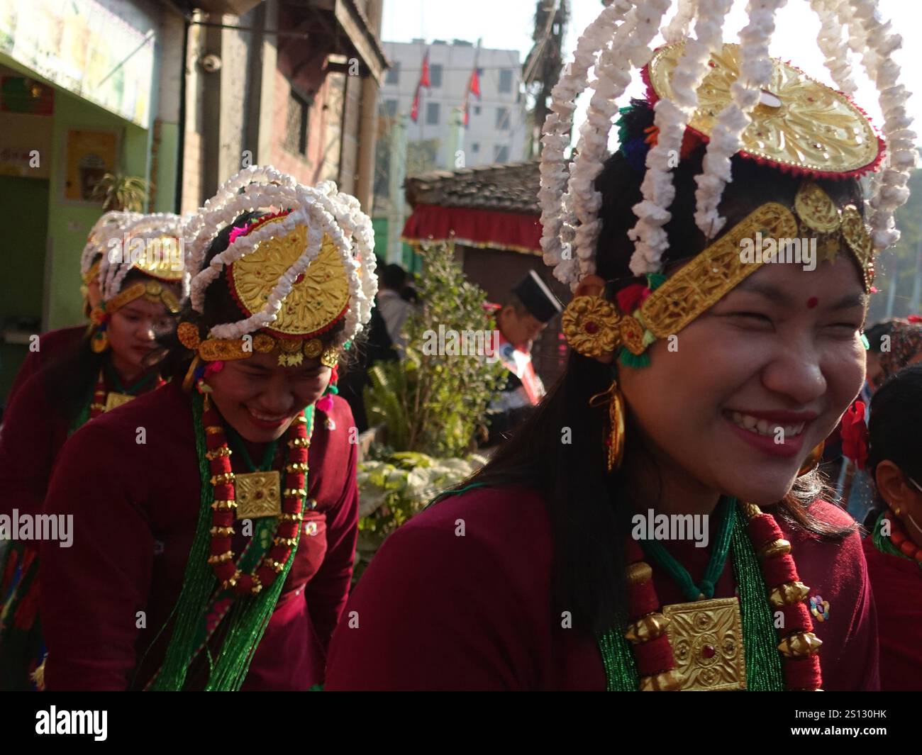 Gurung traditional attire hi-res stock photography and images - Alamy