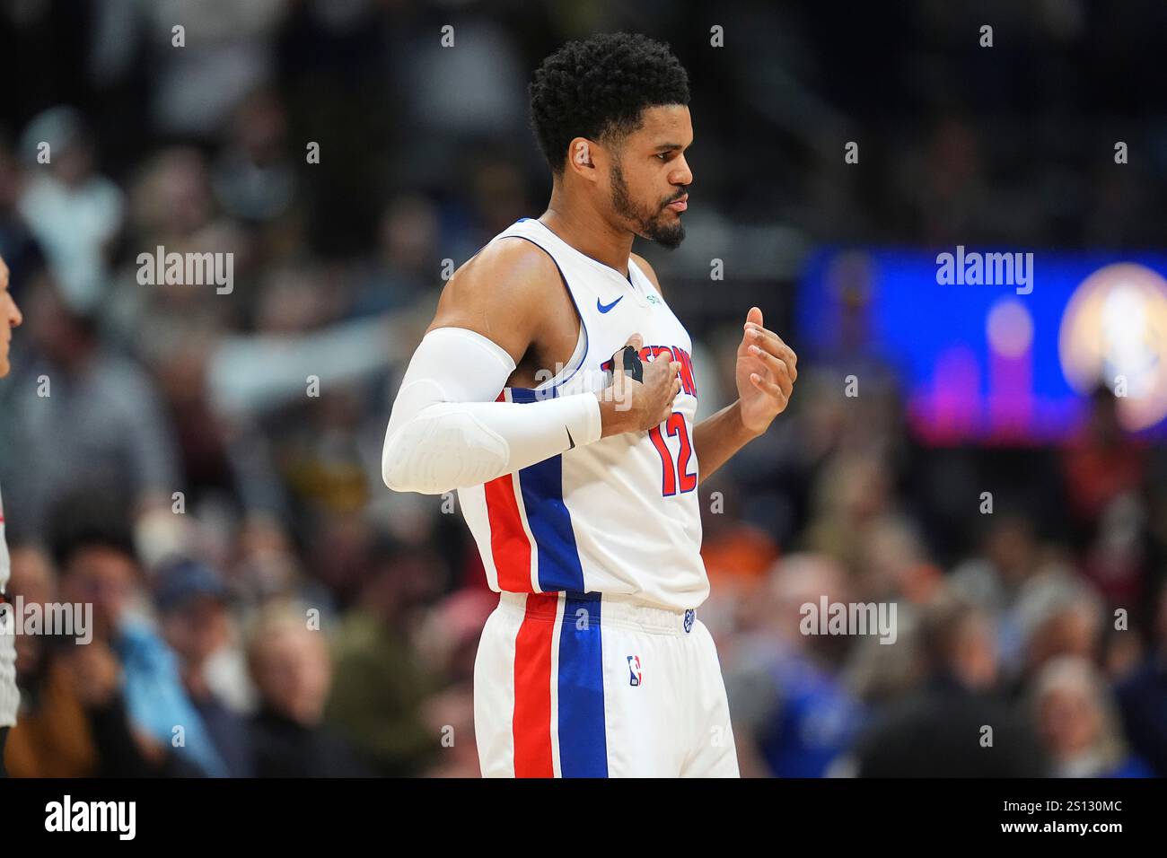 Detroit Pistons forward Tobias Harris (12) in the first half of an NBA ...