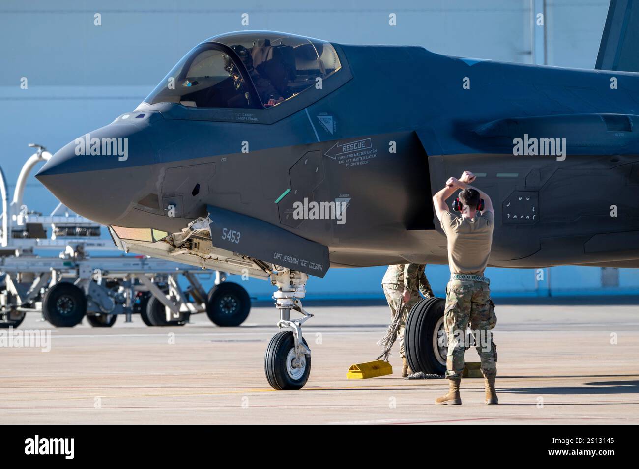 An F-35A Lightning II fighter jet, a single seat, single engine, all ...