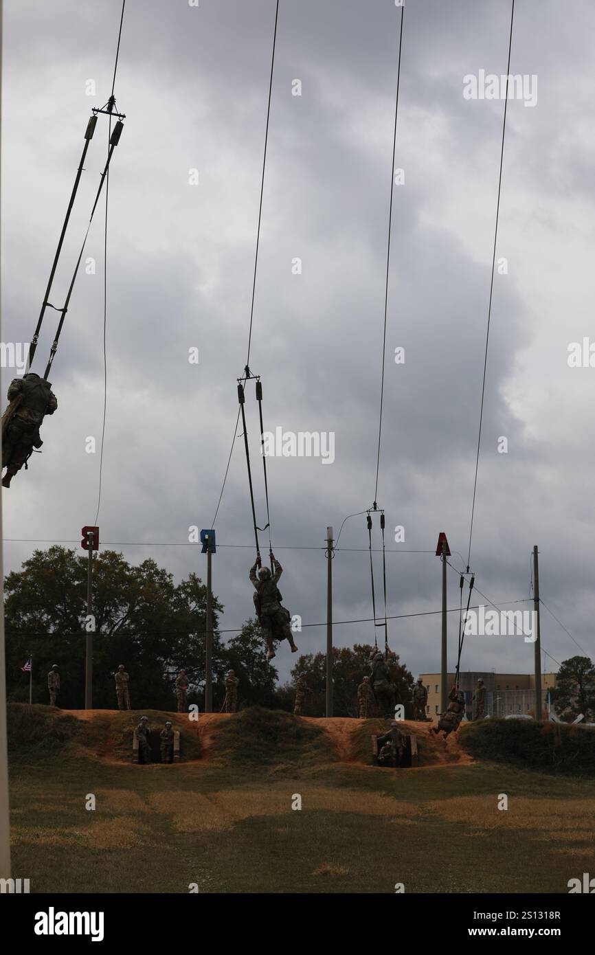 U.S. military servicemembers attending the Basic Airborne Course (BAC ...