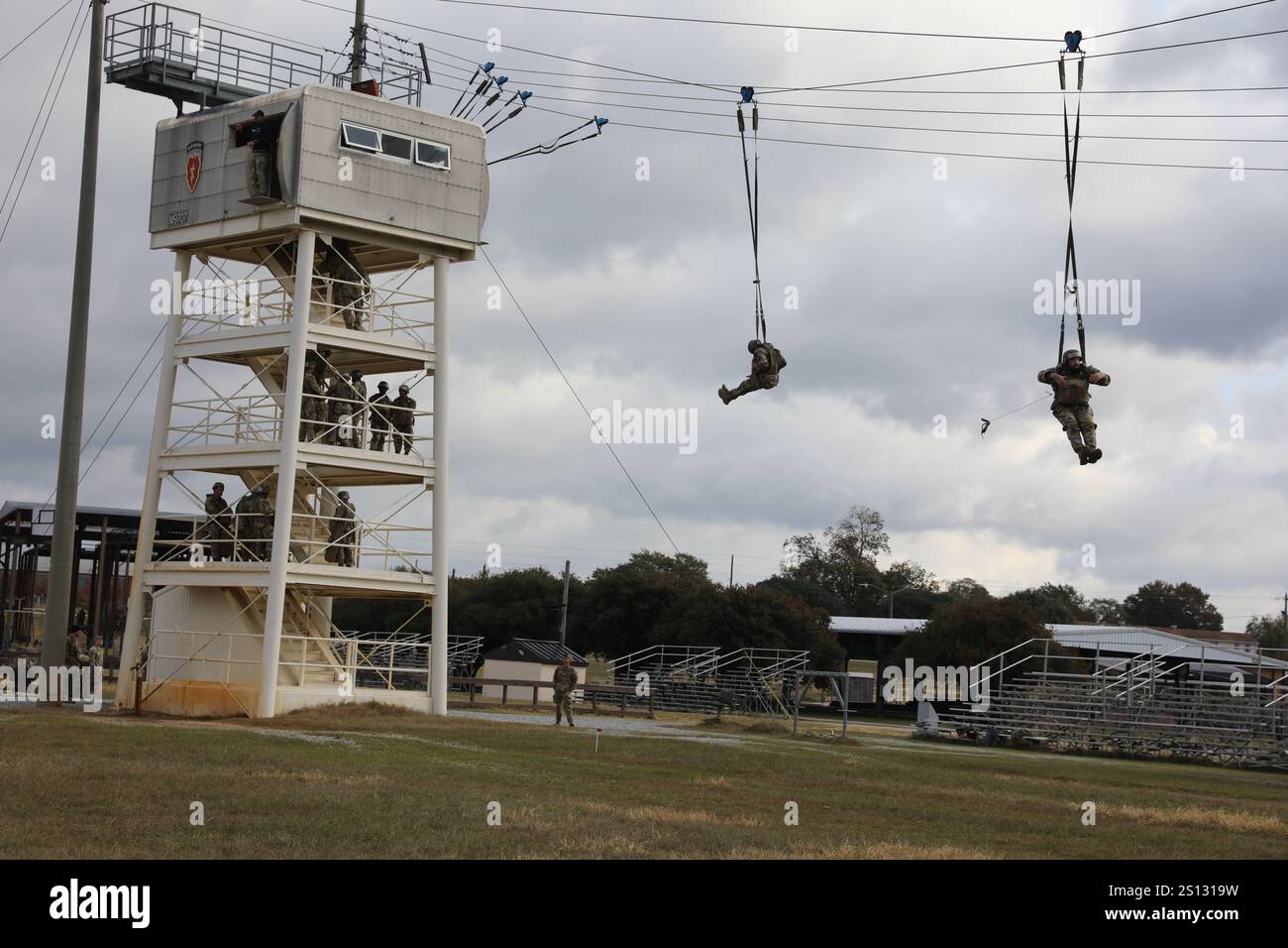 U.S. military servicemembers attending the Basic Airborne Course (BAC ...