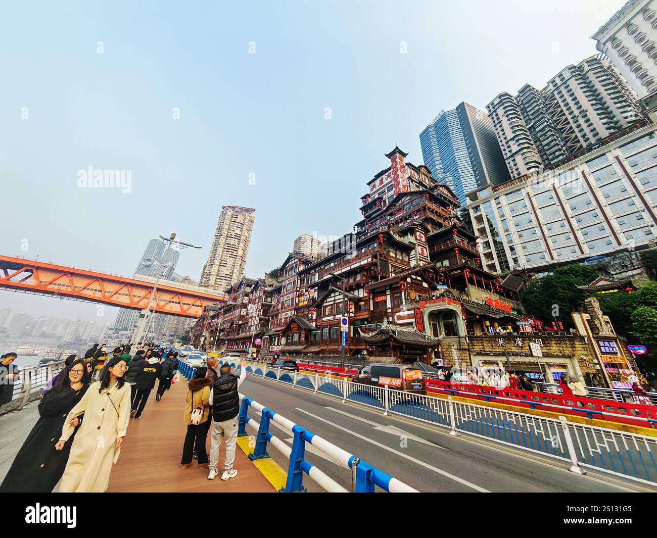 CHONGQING, CHINA - DECEMBER 28, 2024 - Hongya Cave (Hong Ya Dong), a ...