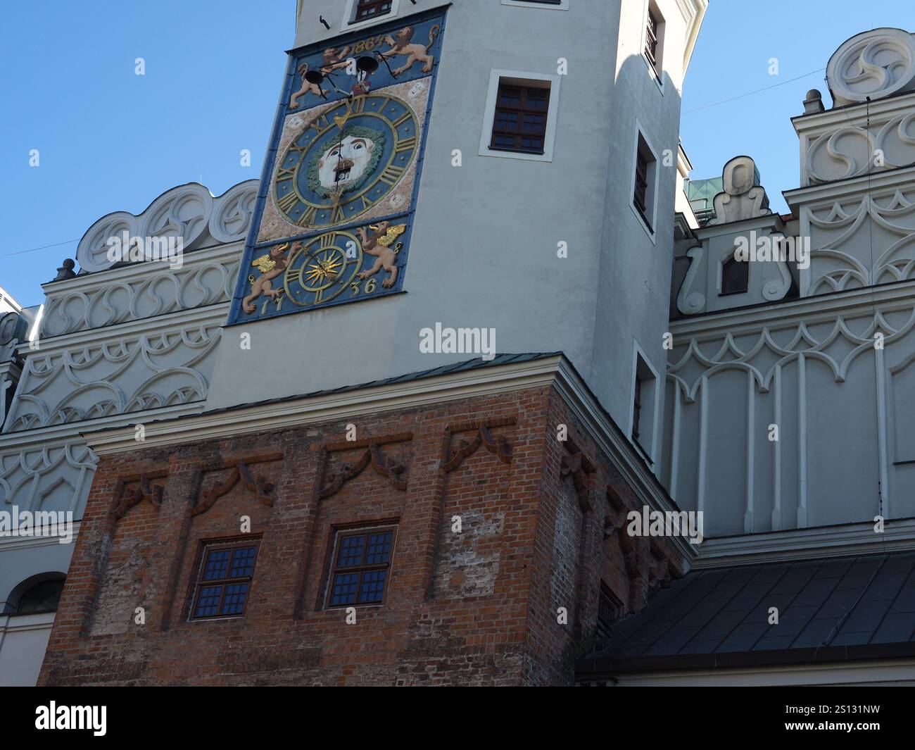 The clock tower of Pomeranian Dukes Castle (Ducal Castle of Szczecin ...