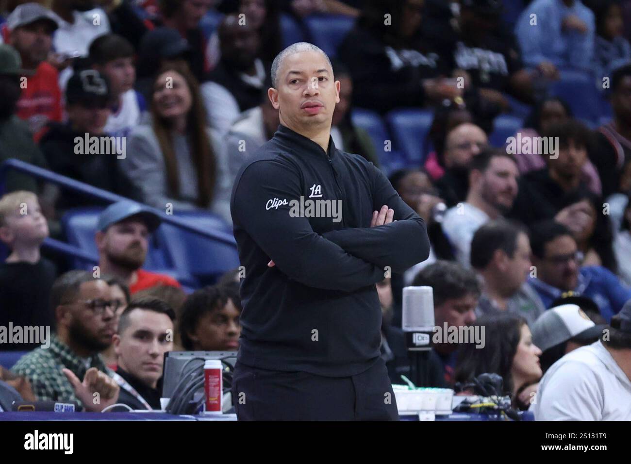 Los Angeles Clippers head coach Tyronn Lue watches his team in the ...