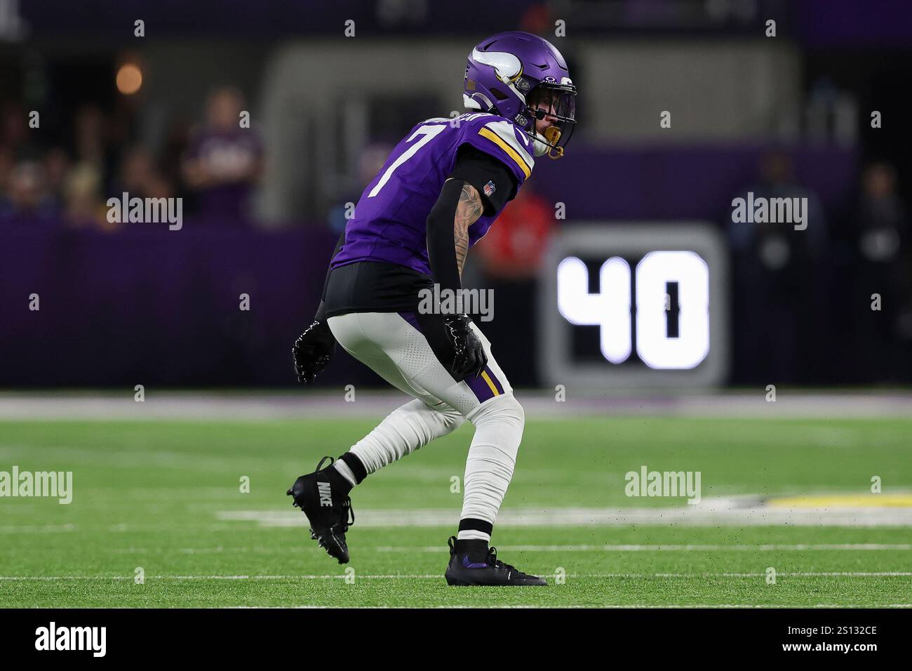 Minnesota Vikings cornerback Byron Murphy Jr. moves across the field ...
