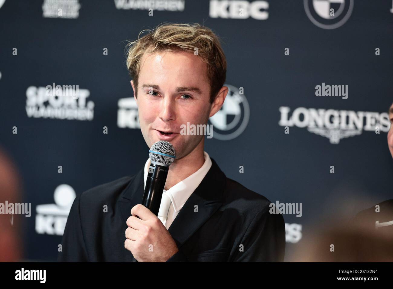 Mechelen, Belgium. 30th Dec, 2024. Gilles Thomas of Belgium with ...