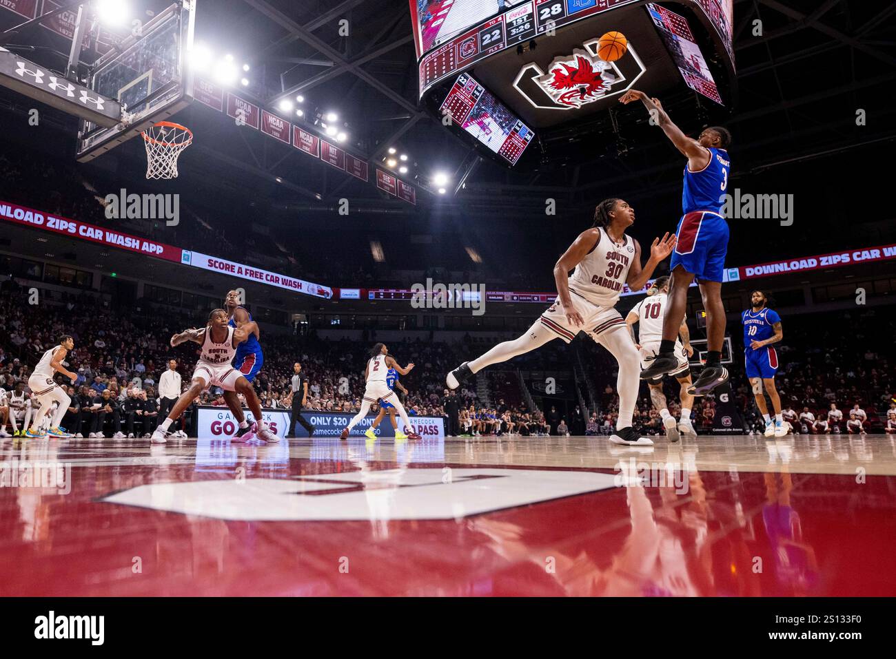 December 30, 2024: Presbyterian guard Kobe Stewart (3) shoots over ...