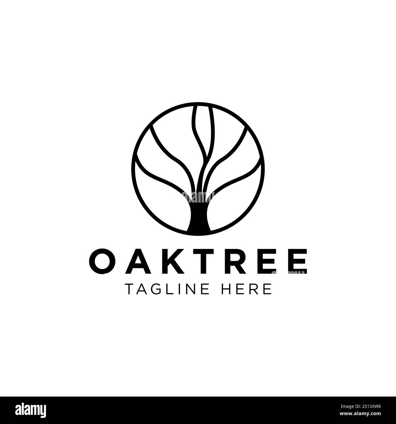 Tree natural ecology icon Black and White Stock Photos & Images - Alamy