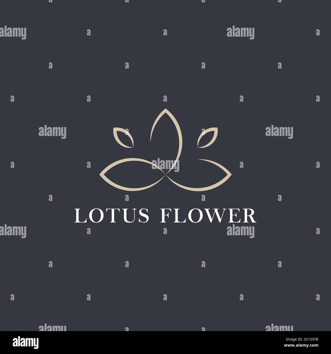 Lotus Flower Logo abstract Beauty Spa salon Cosmetics brand Linear ...